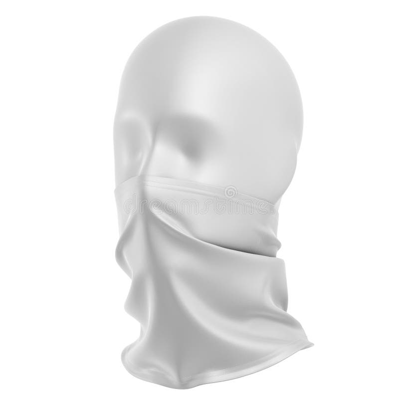 An Image of a White Buff on a Mannequin Isolated on a White Background ...