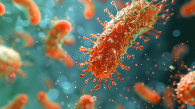 An Image of a White Cell in Action Engulfing a Bacteria Using Its ...