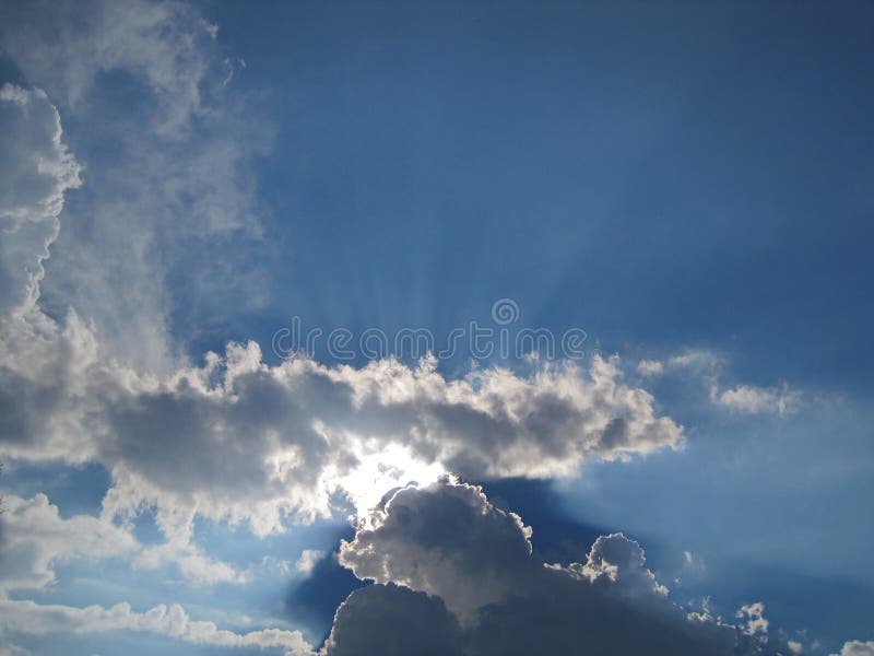 GLEAMING SUN BEHIND the CLOUDS Stock Image - Image of sheen, light ...