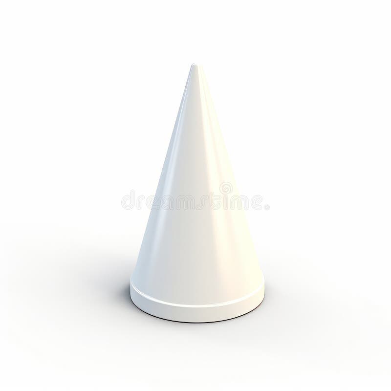 Image of a White Cone Over a White Background Stock Illustration ...