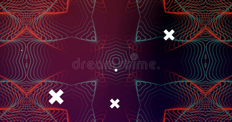 Image of White Crosses Over Data Processing, Multi Coloured Screen and ...
