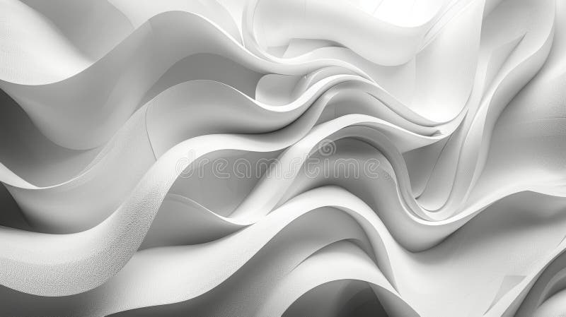 The Image is a White, Flowing, Abstract Background Stock Illustration ...