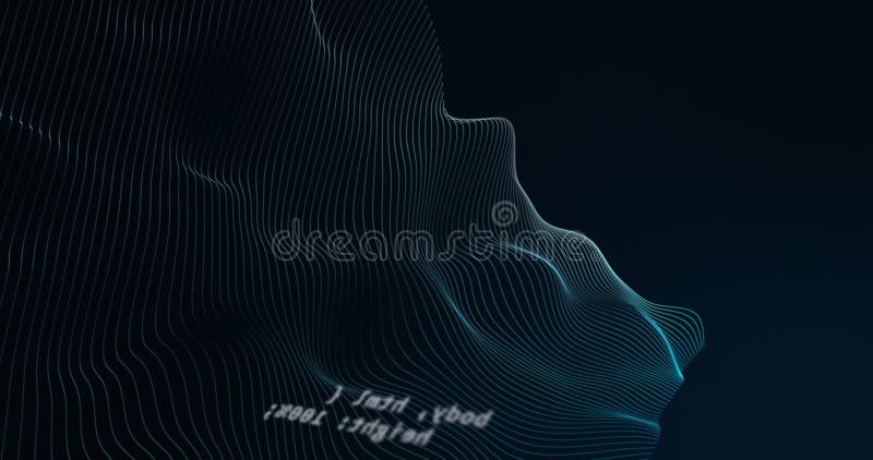 Image of White Lines Over Data Processing Stock Illustration ...