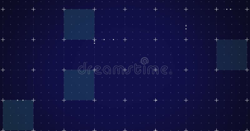 Image of White Markers and Blue Flickering Squares on Grid Background Stock Illustration ...