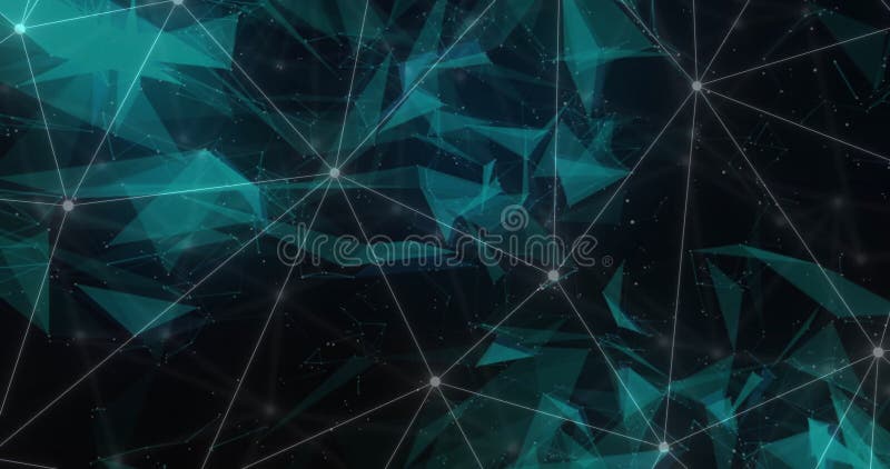 Image of White Network Connections Over 3d Blue Network Structures on ...