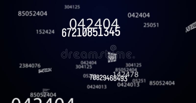 Image of White Numbers Changing on Dark Blue Background Stock ...