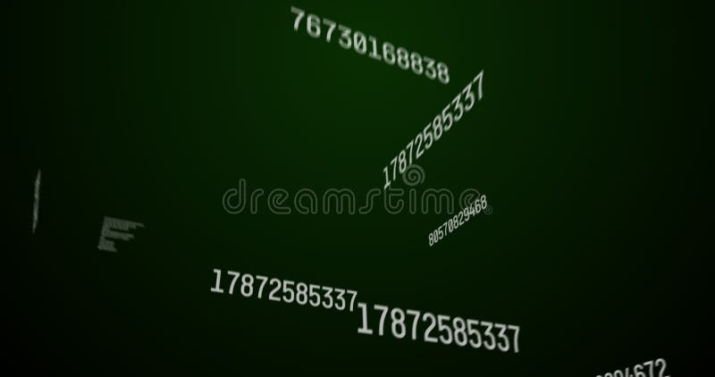 Image of White Numbers Changing and Data Processing Over Green ...