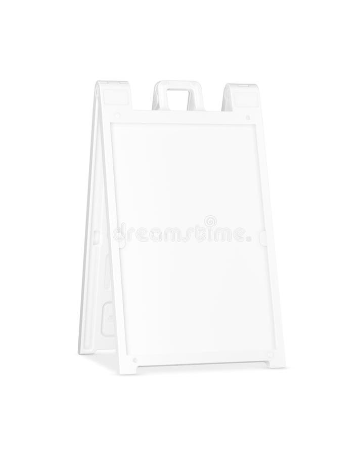 An Image of a White Plastic Sign Frame Isolated on a White Background ...