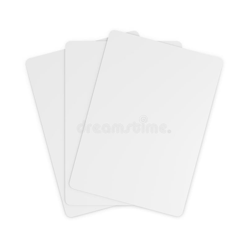 An Image of a White Playing Cards Isolated on a White Background Stock ...