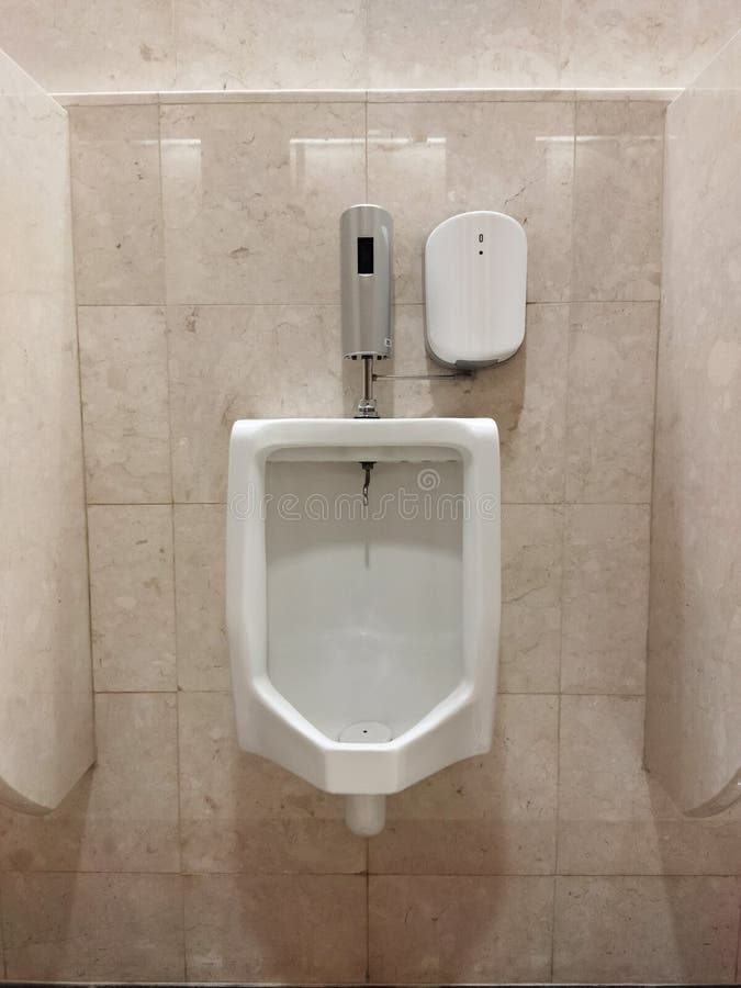 Image of a Standing Urinal from the Front View. Stock Photo - Image of ...