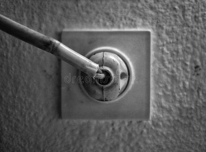 White socket on wall stock image. Image of energy, clean - 304952039