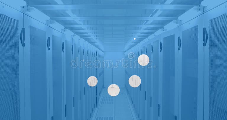 Image of White Spots Over Server Room Stock Illustration - Illustration ...