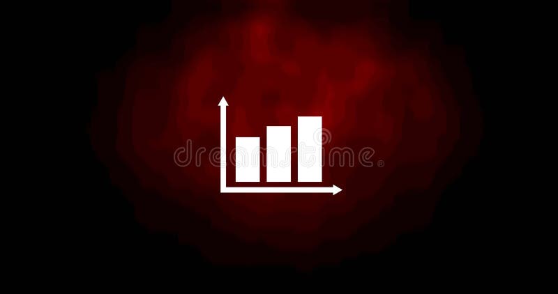 Image of White Statistics Processing on Red and Black Background Stock ...
