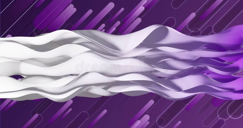 Image of White To Purple Layers Waving Over Purple Background Stock ...