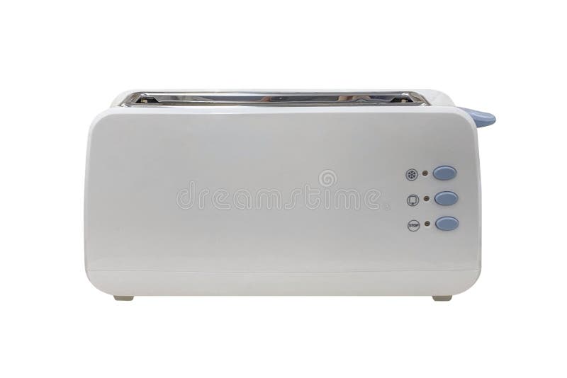 White Toaster Isolated on White Background Stock Photo - Image of ...