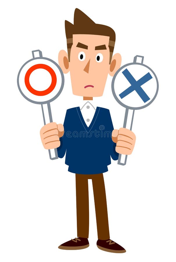 The Whole Body of a Man with Correct and Incorrect Tags Stock Vector ...