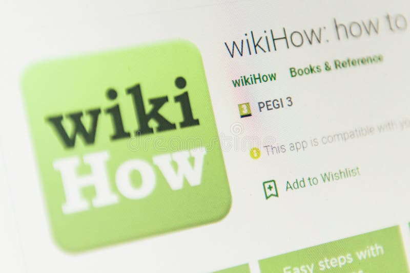 WikiHow Facebook App Icon. Selective Focus. Editorial Photo - Image of ...