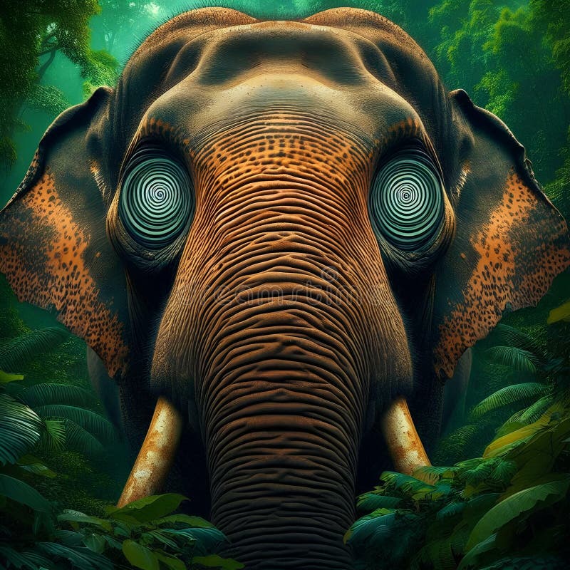 Image of a Wild Animal with Lighting Effect Stock Illustration ...