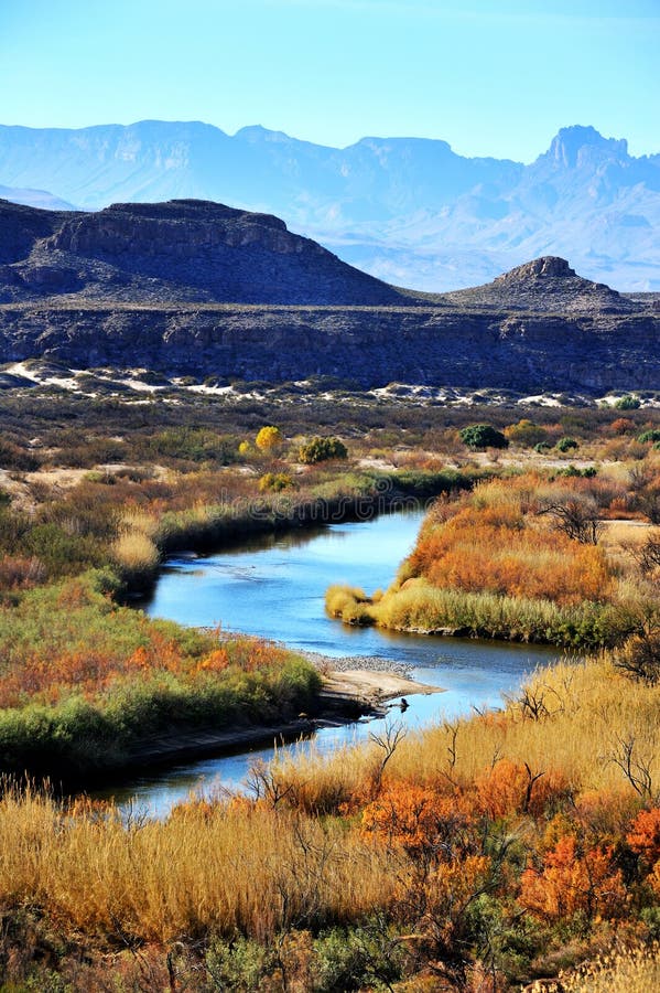 Image of Winding Stream in Front of Mountains Stock Image - Image of ...