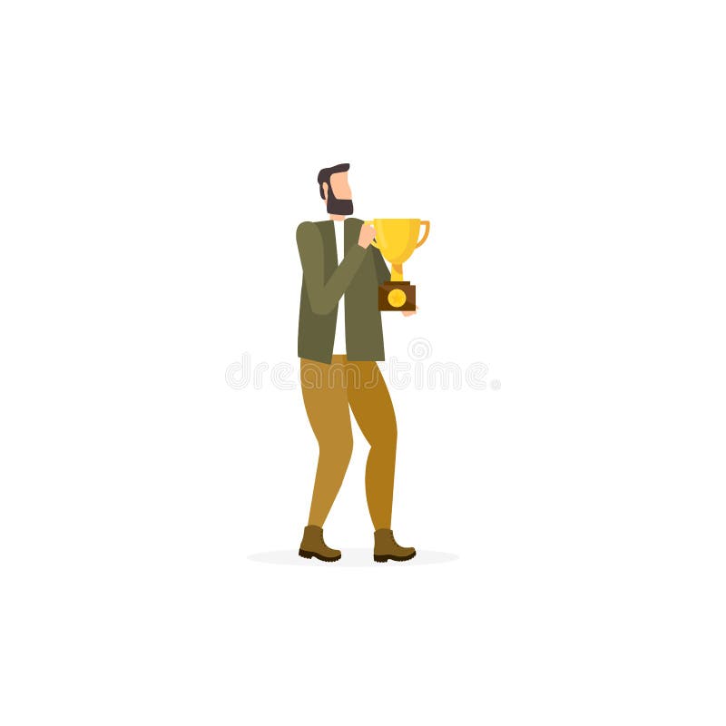 Image of Winner Man, Number One, Vector Illustration Stock Vector ...