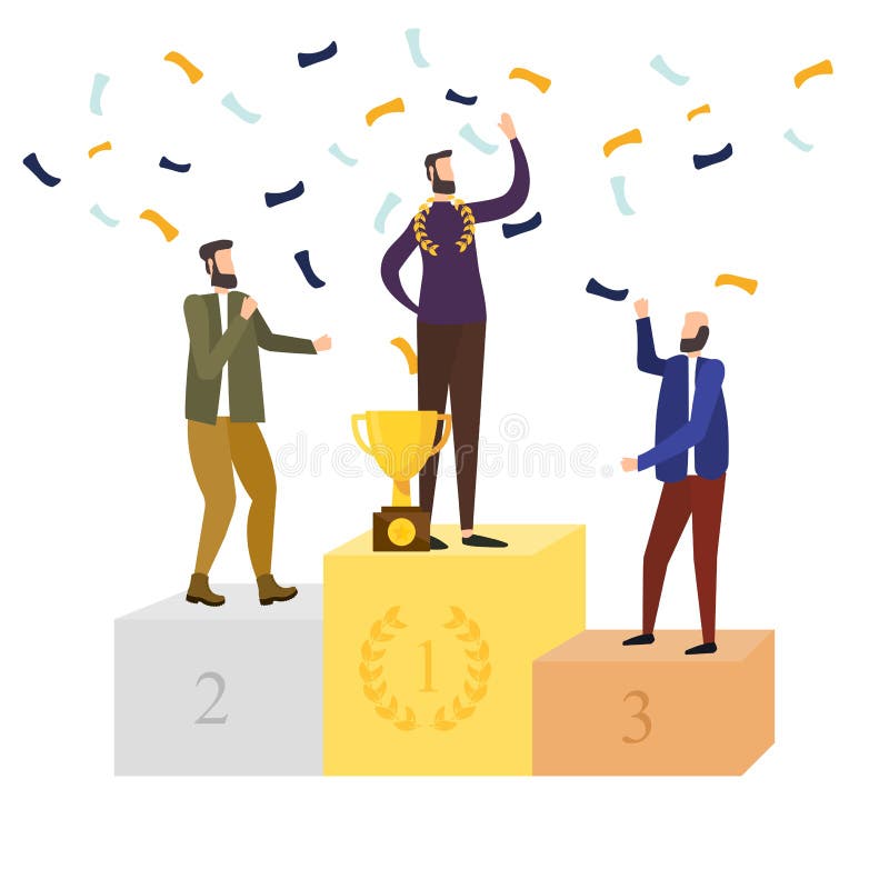 Image of Winner Man, Number One, Vector Illustration Stock Vector ...