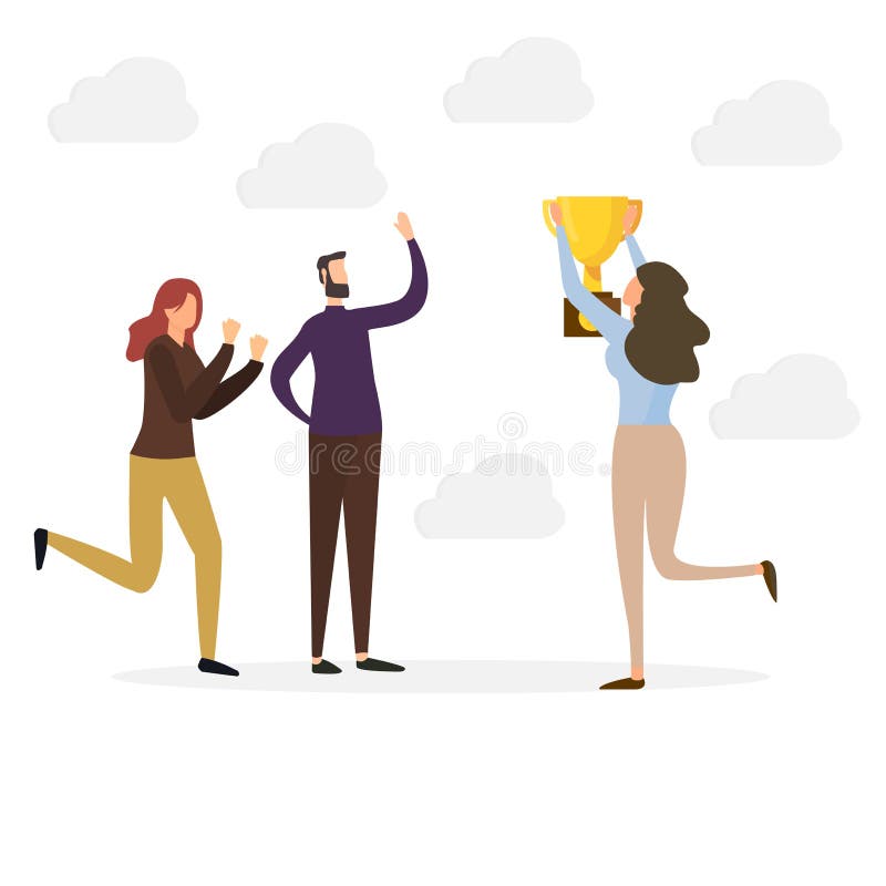 Image of Winner Man, Number One, Vector Illustration Stock Vector ...