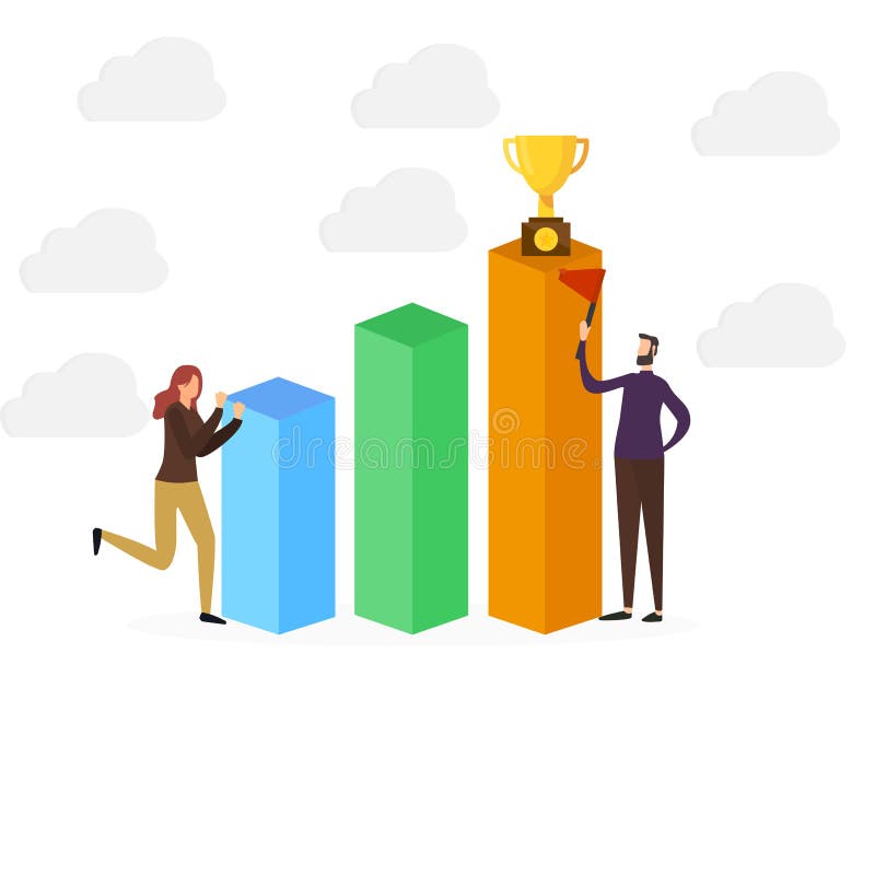 Image of Winner Man, Number One, Vector Illustration Stock Vector ...