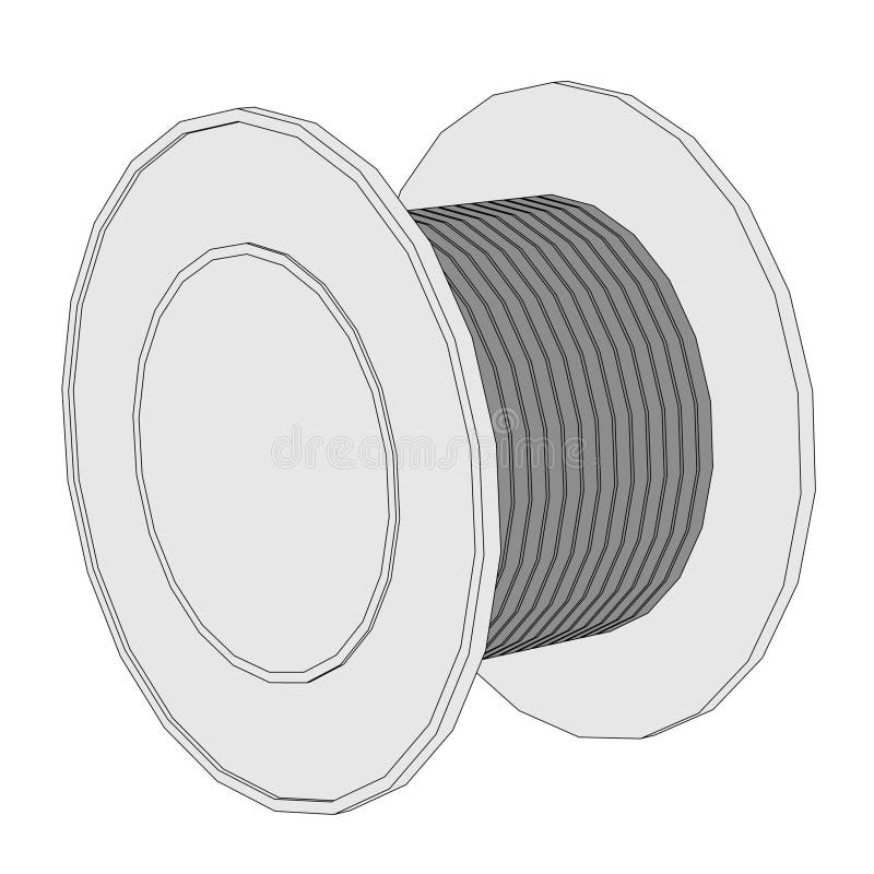 Image of wire spool stock illustration. Illustration of wire - 37809244