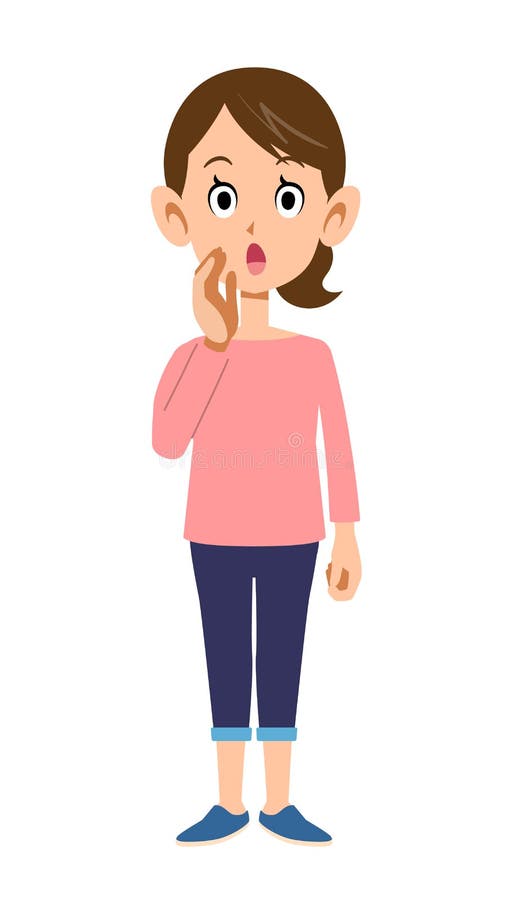 The Image of a Woman Calling Stock Vector - Illustration of body ...