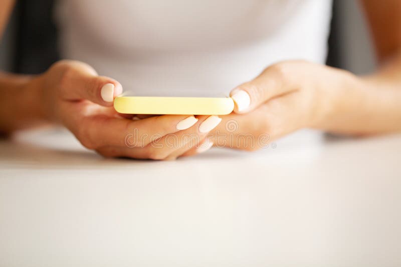 Image of Woman Hands Using Smartphone and Social Network Concept Stock ...