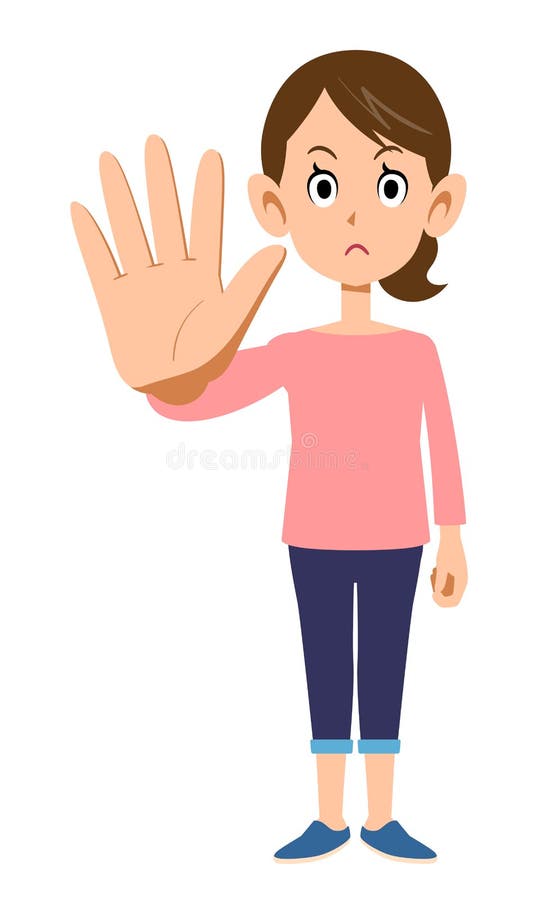 The Image of a Woman To Stop Stock Vector - Illustration of citizen ...