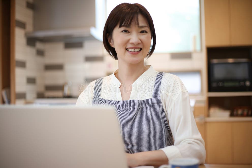 Woman Using a Personal Computer Stock Image - Image of person ...