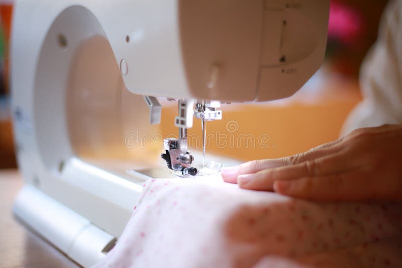 Woman Using a Sewing Machine Stock Image - Image of japan, housewife ...