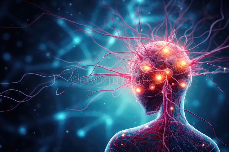 An Image of a Womans Head Filled with an Extensive Network of ...