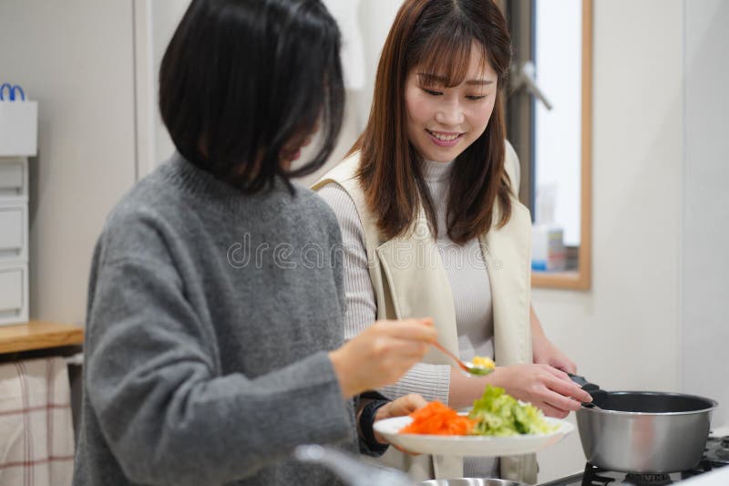 Woman cooking stock photo. Image of friend, beautiful - 324988362