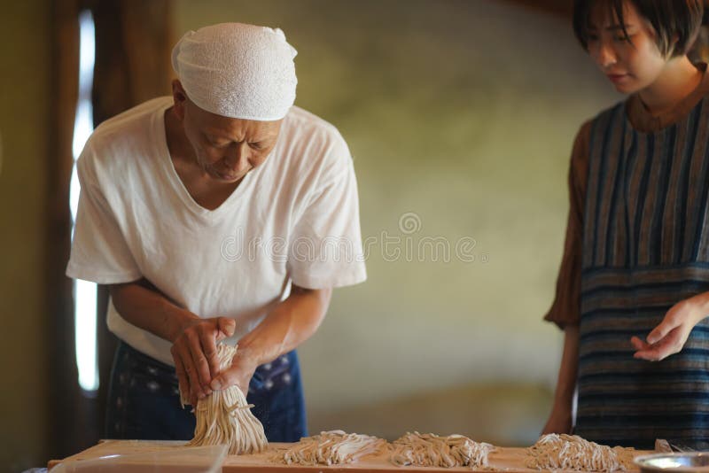 Soba making experience stock image. Image of learn, independence ...