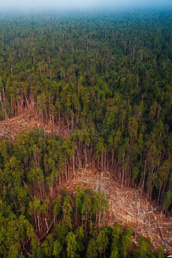 Image of the Wood or Expansion Deforestation Landscape Scene at Golden ...