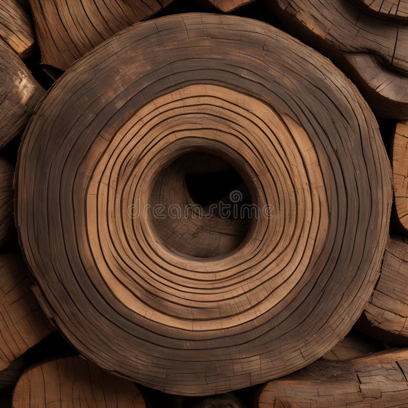 Image of the Wood Log Ring Texture and Pattern. Stock Illustration ...