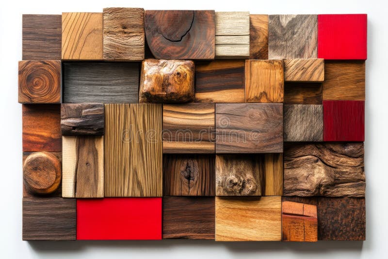 An Image of a Wood Palette: a Mosaic of Timber Tones Stock Photo ...