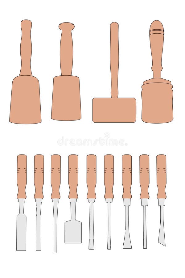 Image of wood tools stock illustration. Illustration of drawing - 39689203