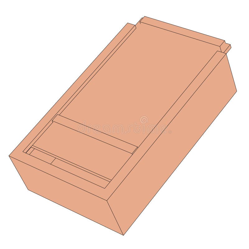 Image of wooden box stock illustration. Illustration of handdraw - 39689202