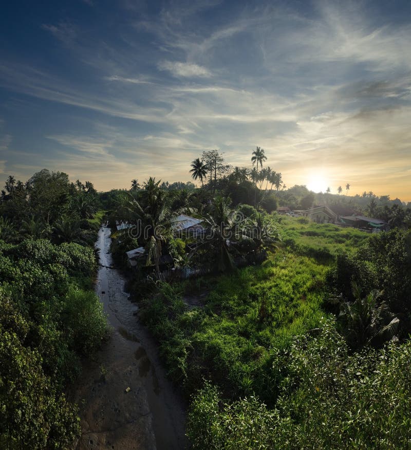 Wooden House on the Wild Overgrown Land Stock Photo - Image of field ...