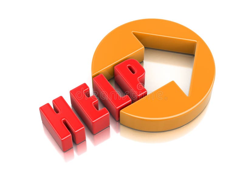 Image of Word help stock illustration. Illustration of dimensional ...