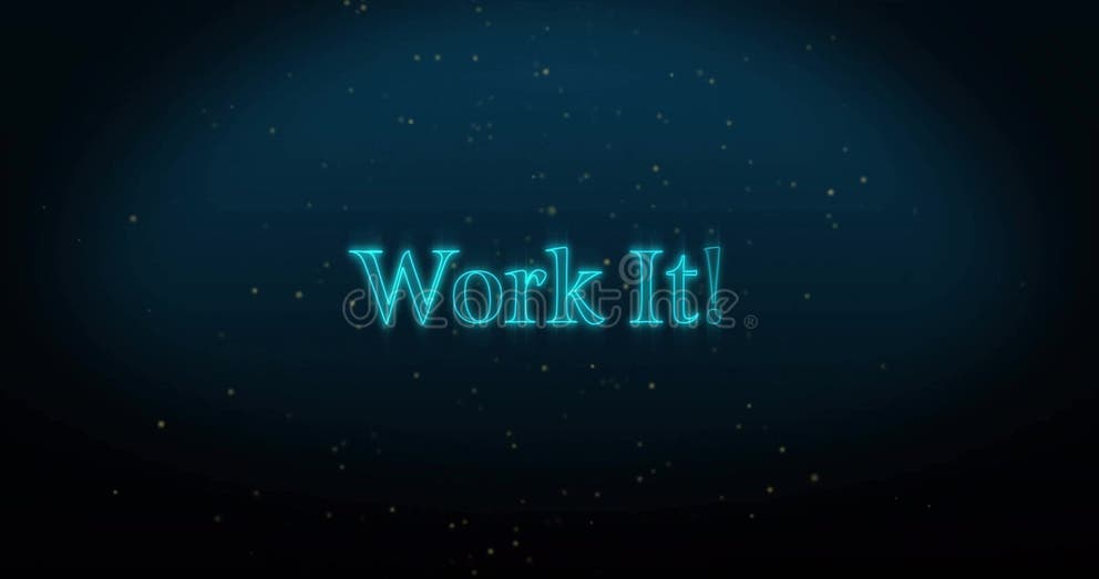 Image of Work it Text Over Light Spots on Black Background Stock ...