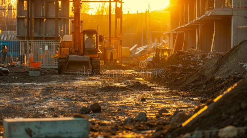 An Image of Workers Working at a Factory Site. Harsh Workplaces. an ...