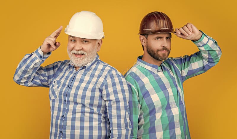 Image of Workman Generation Men Wear Building Helmet. Workman ...