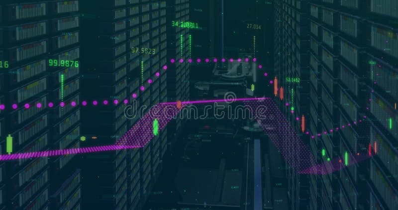 Image of World Map, Statistics and Data Processing and Computer Servers ...