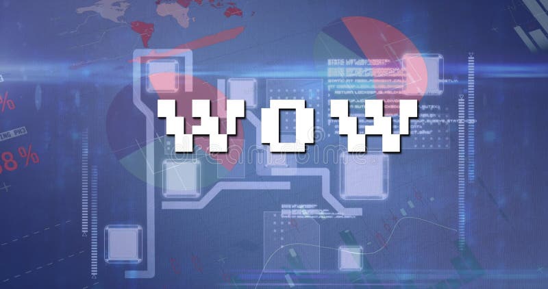 Image of Wow Text Over Data Processing and Computer Circuit Board Stock Image - Image of board ...