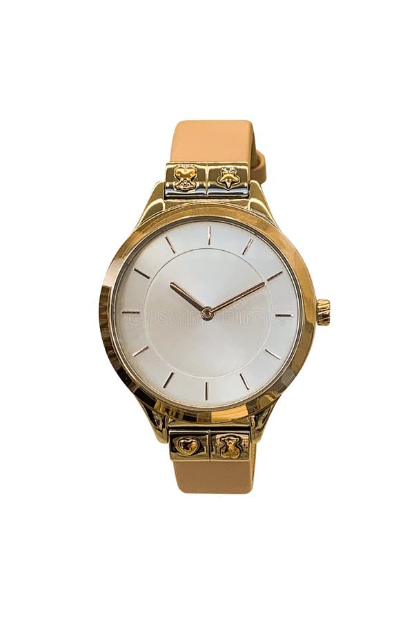 Wrist Watch Isolated on White Background Stock Image - Image of closeup ...