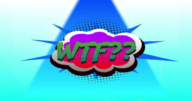 Image of Wtf Text Over Colorful Triangles Stock Illustration ...